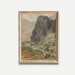 Vintage Landscape Painting Antique Mountain Print Rustic Nature Art ...