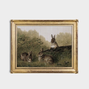 Vintage Gallery Wall | Set of 5 Prints | Antique Rabbit Painting ...