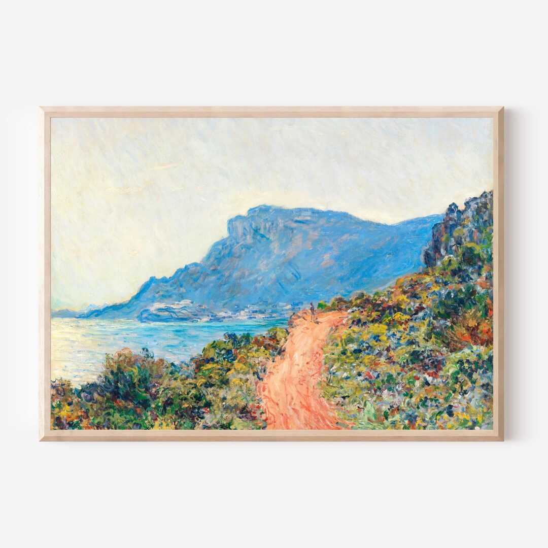 Claude Monet Coastal Landscape Print – Vintage French Riviera Pathway ...