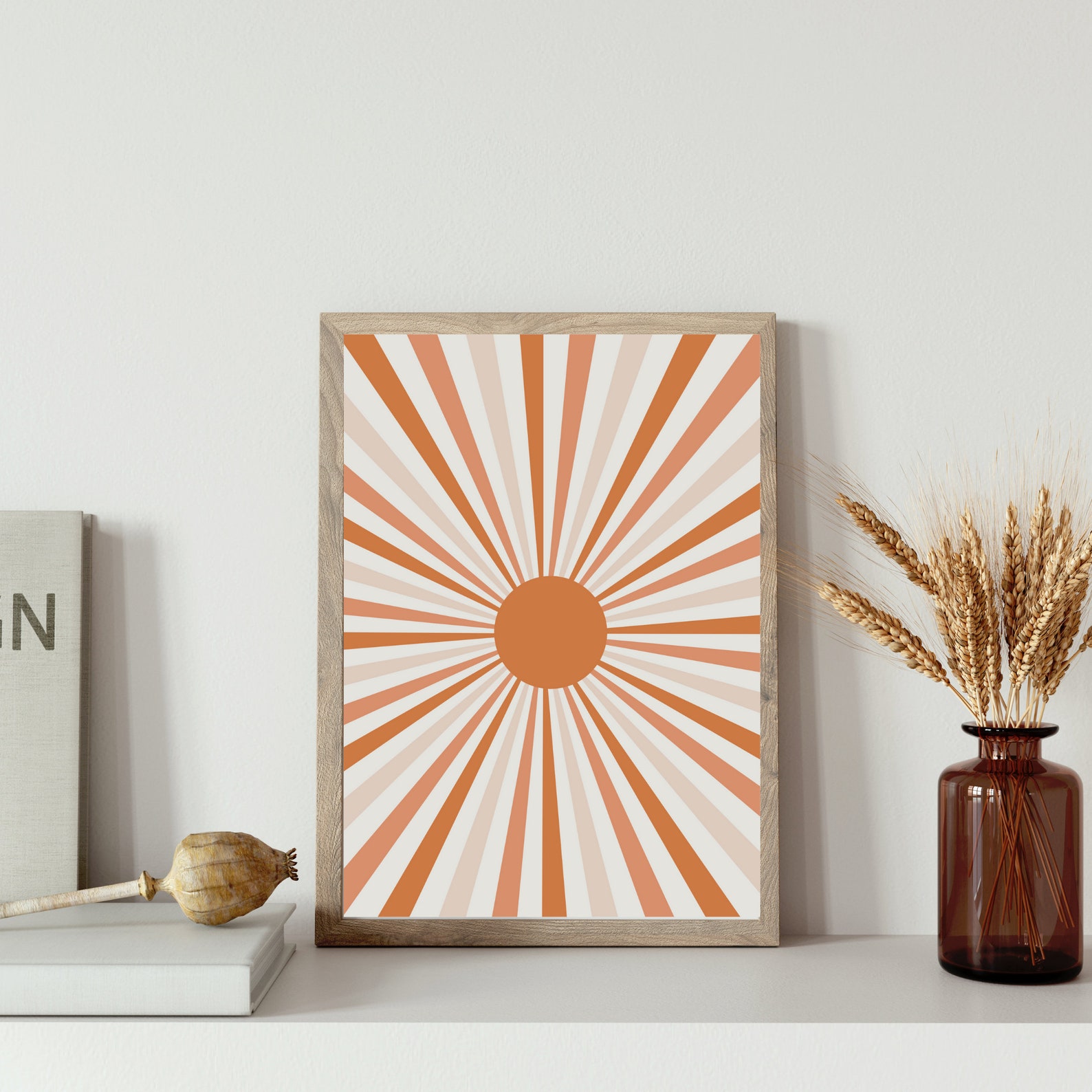 Set Of 6 Boho print Mid Century Modern Gallery Wall Set | Etsy