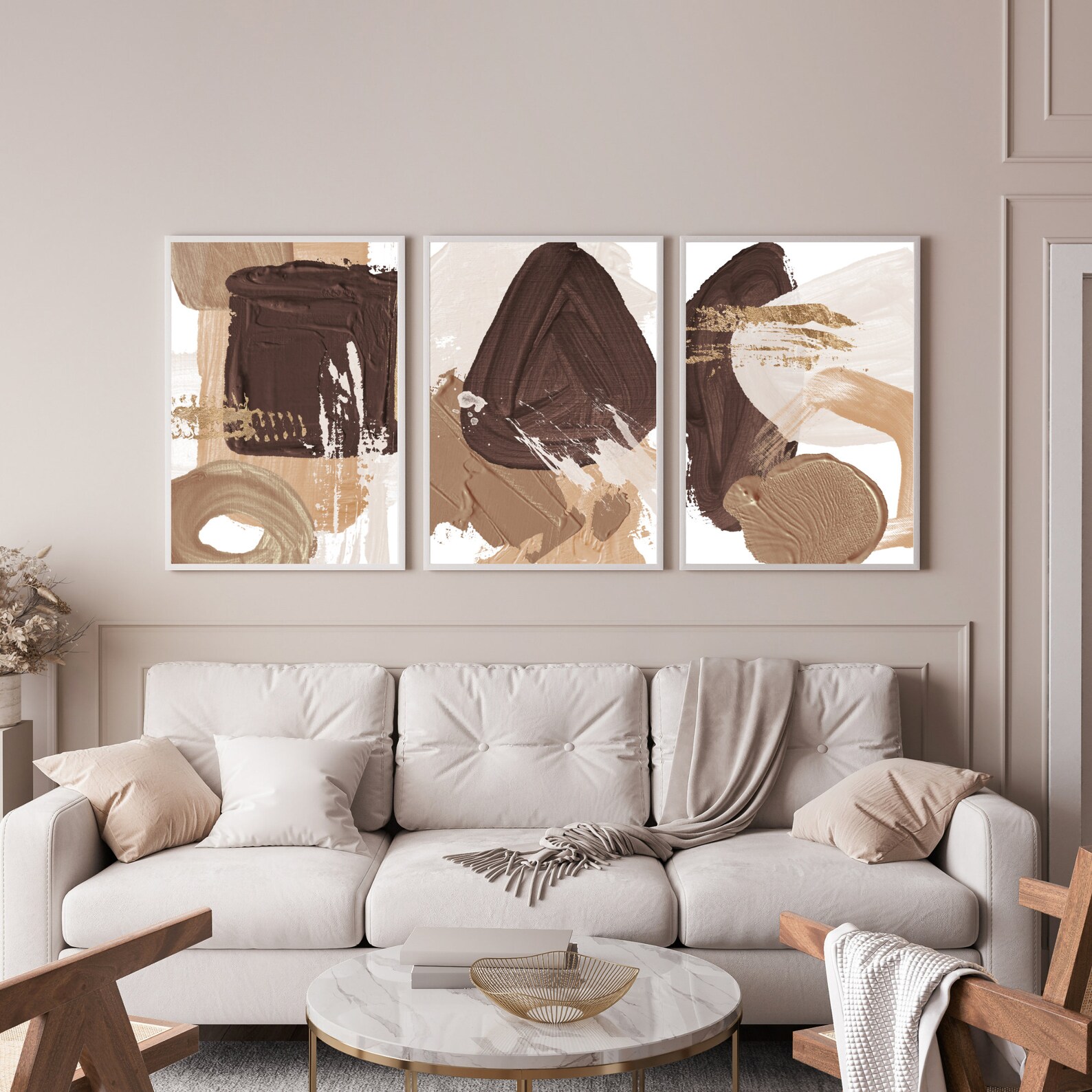 Abstract Oil Painting 3 Piece Wall Art Set of Three Prints - Etsy
