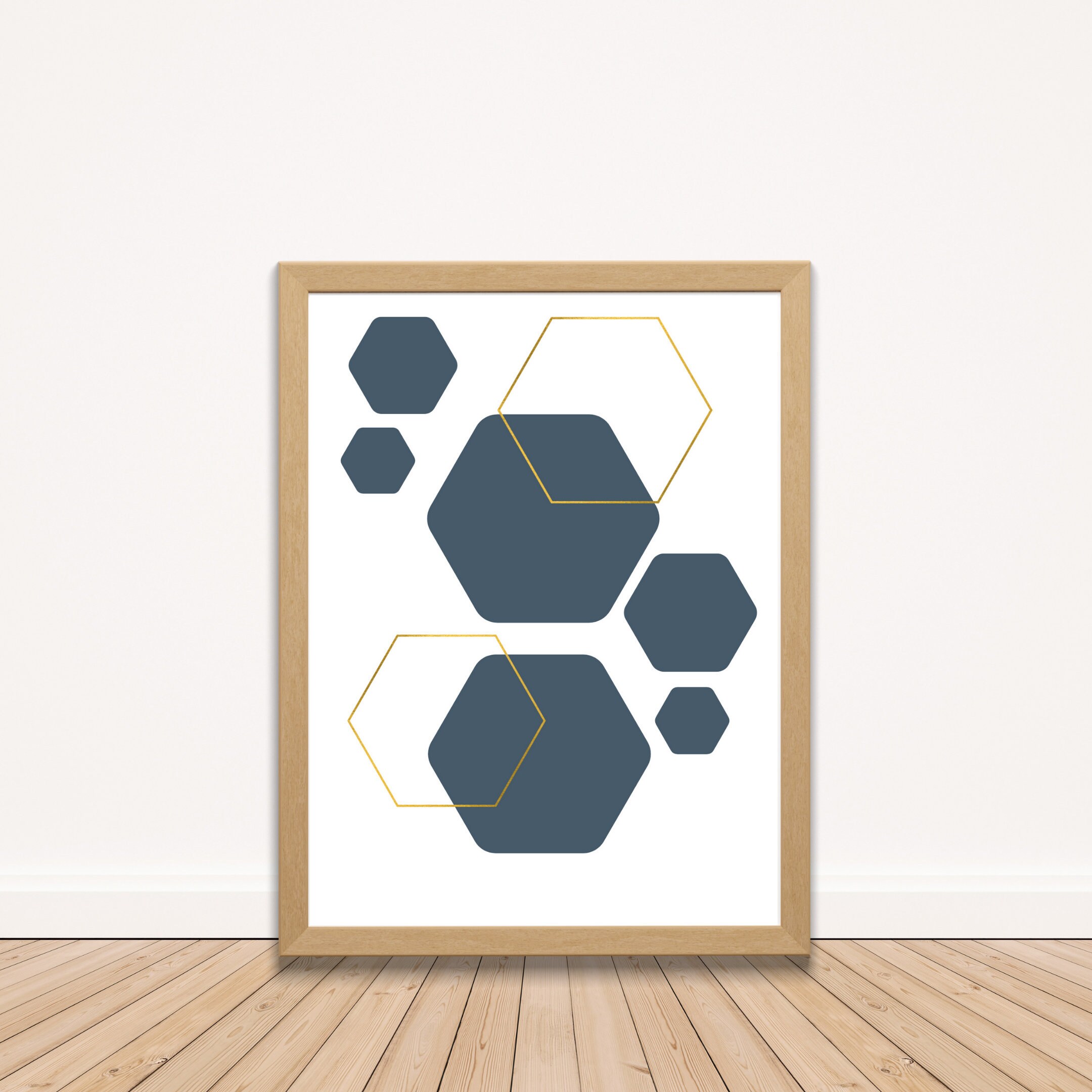 Hexagon Wall Art PrintGeometric PrintableGeometric | Etsy