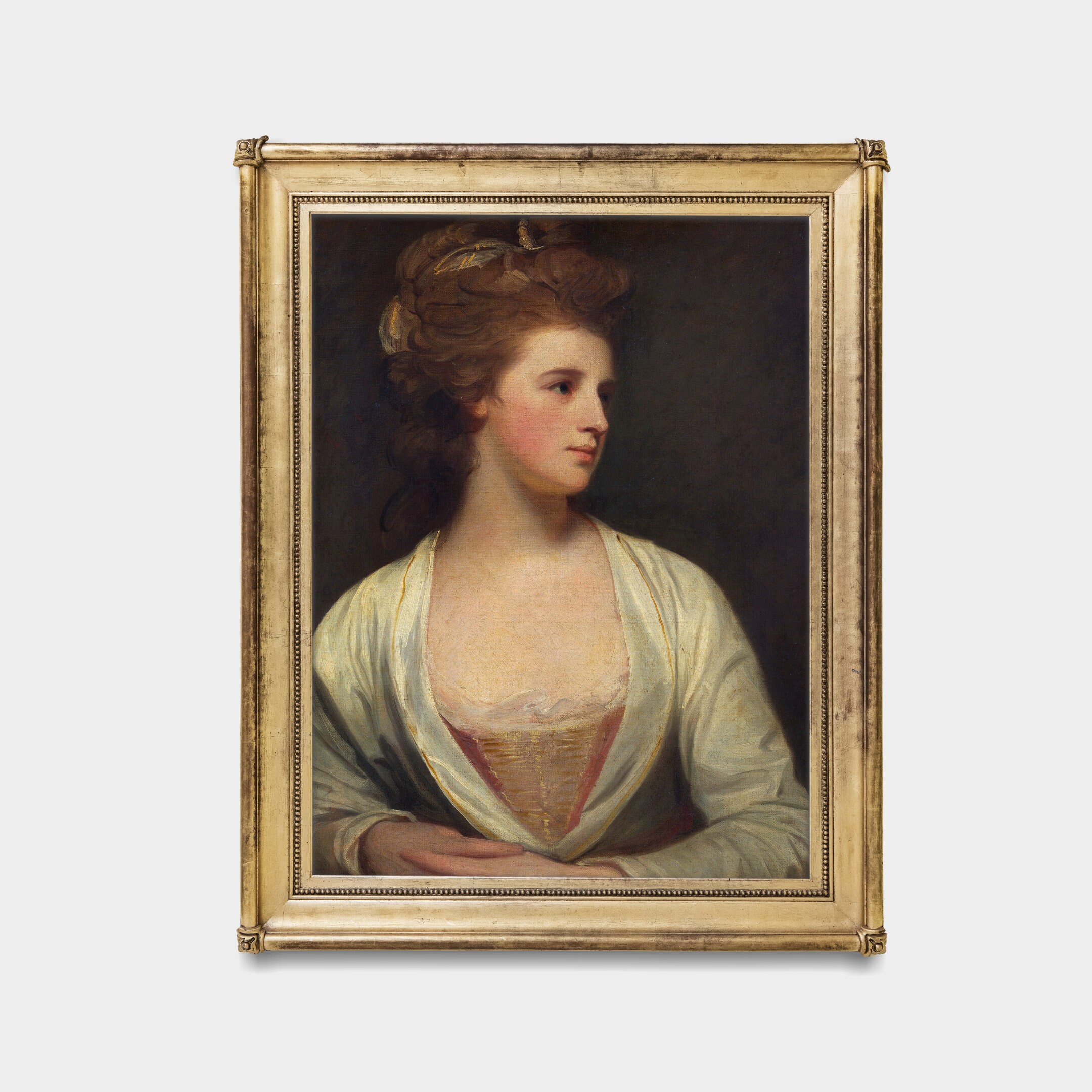 Vintage Painting Portrait of a Woman Antique Moody - Etsy