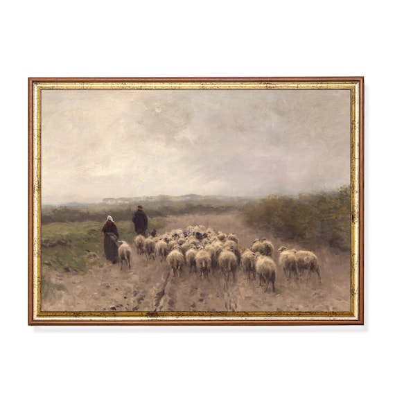 Printed and Shipped Flock of Sheep Print Vintage Wall Art - Etsy