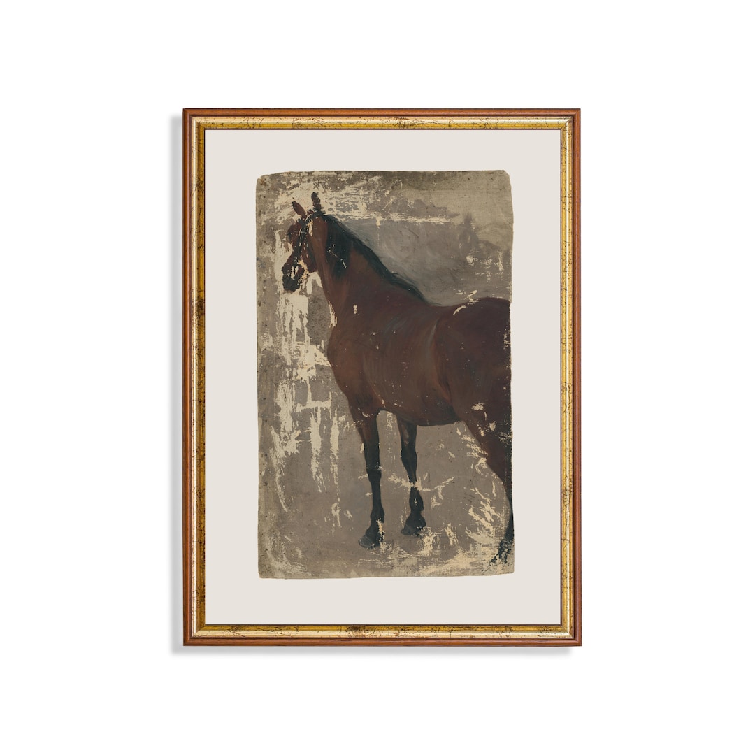 Vintage Horse Study | Antique Equestrian Print | Digital Download ...