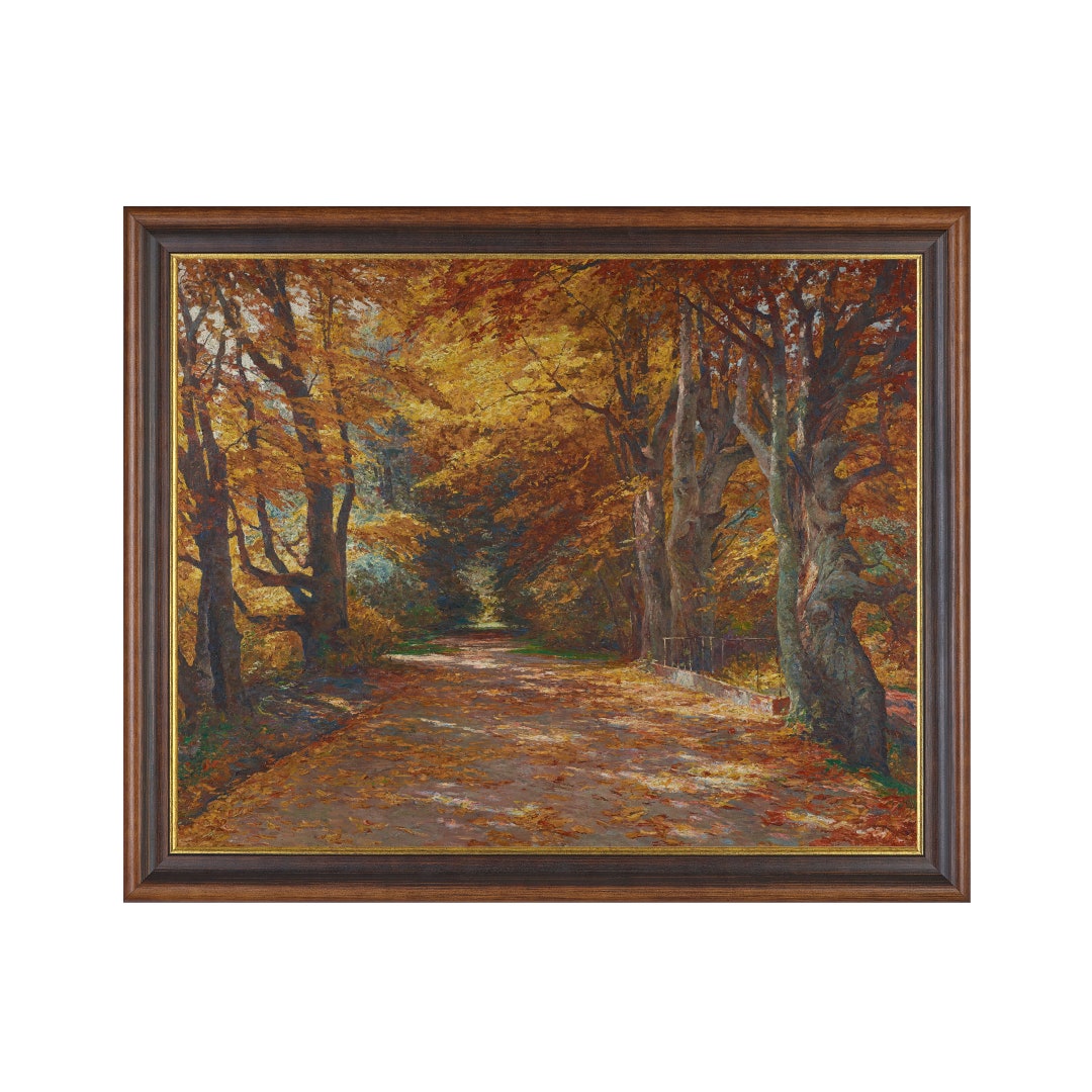 Printed and Shipped | Vintage Autumn Landscape | Antique Fall Painting ...