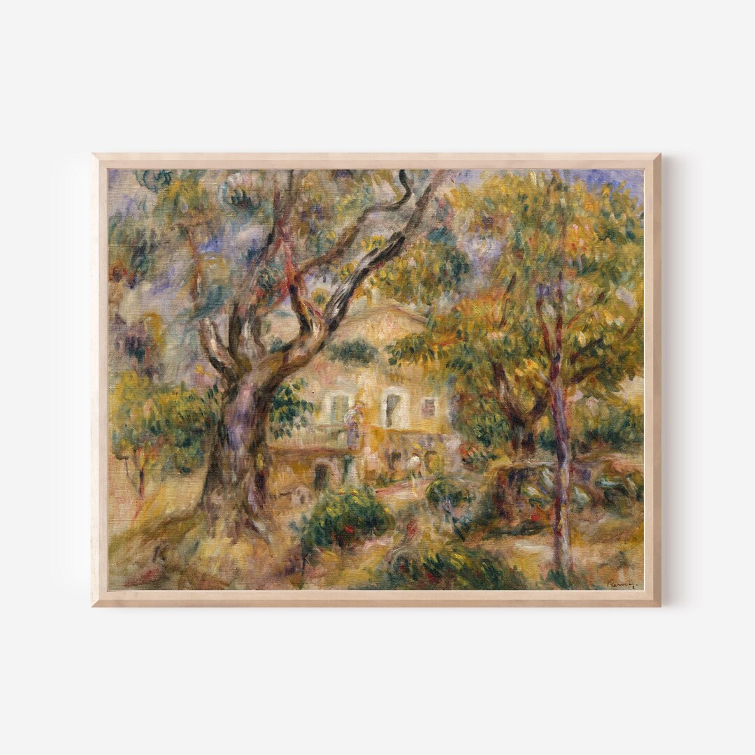 Pierre-auguste Renoir Garden Art Print – Impressionist Villa With Trees ...