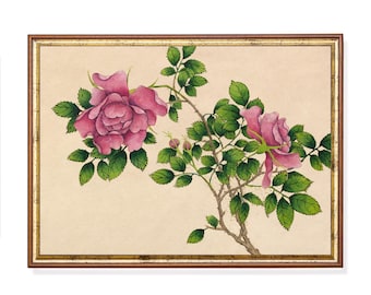 Victorian Floral Cross Illustration | Vintage Rose Art | 1800s ...
