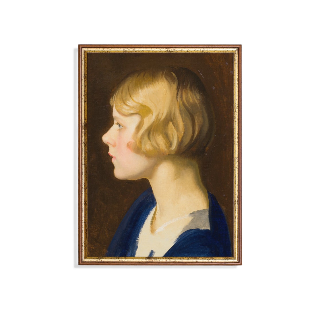 Print and Ship | Woman Portrait Painting | Vintage Art Print | Antique ...