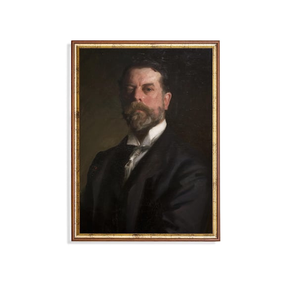 Vintage Gentleman Portrait Antique Man Portrait Painting - Etsy
