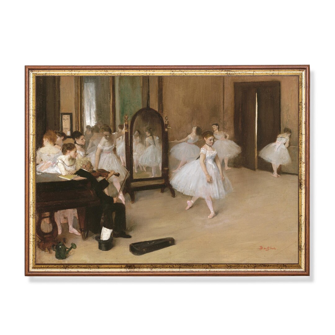 Vintage Ballerina Dance Class Print – Edgar Degas Ballet Rehearsal ...