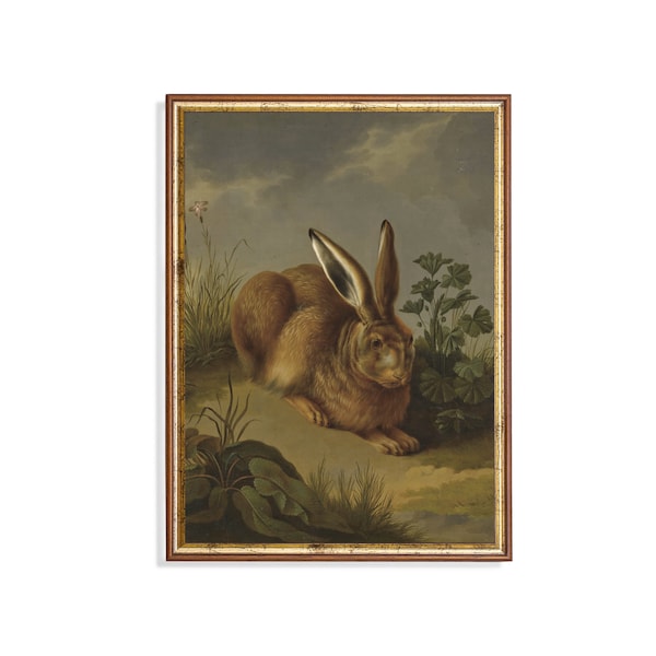 Antique Rabbit Print - Etsy