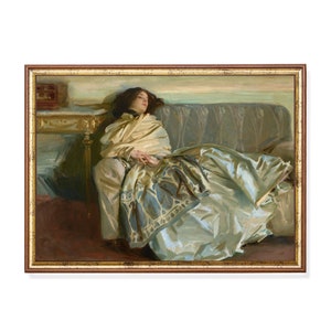 Printed and Shipped Vintage Portrait Painting Antique Woman Portrait ...