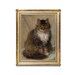 Vintage Cat Portrait Painting Antique Animal Print Rustic - Etsy