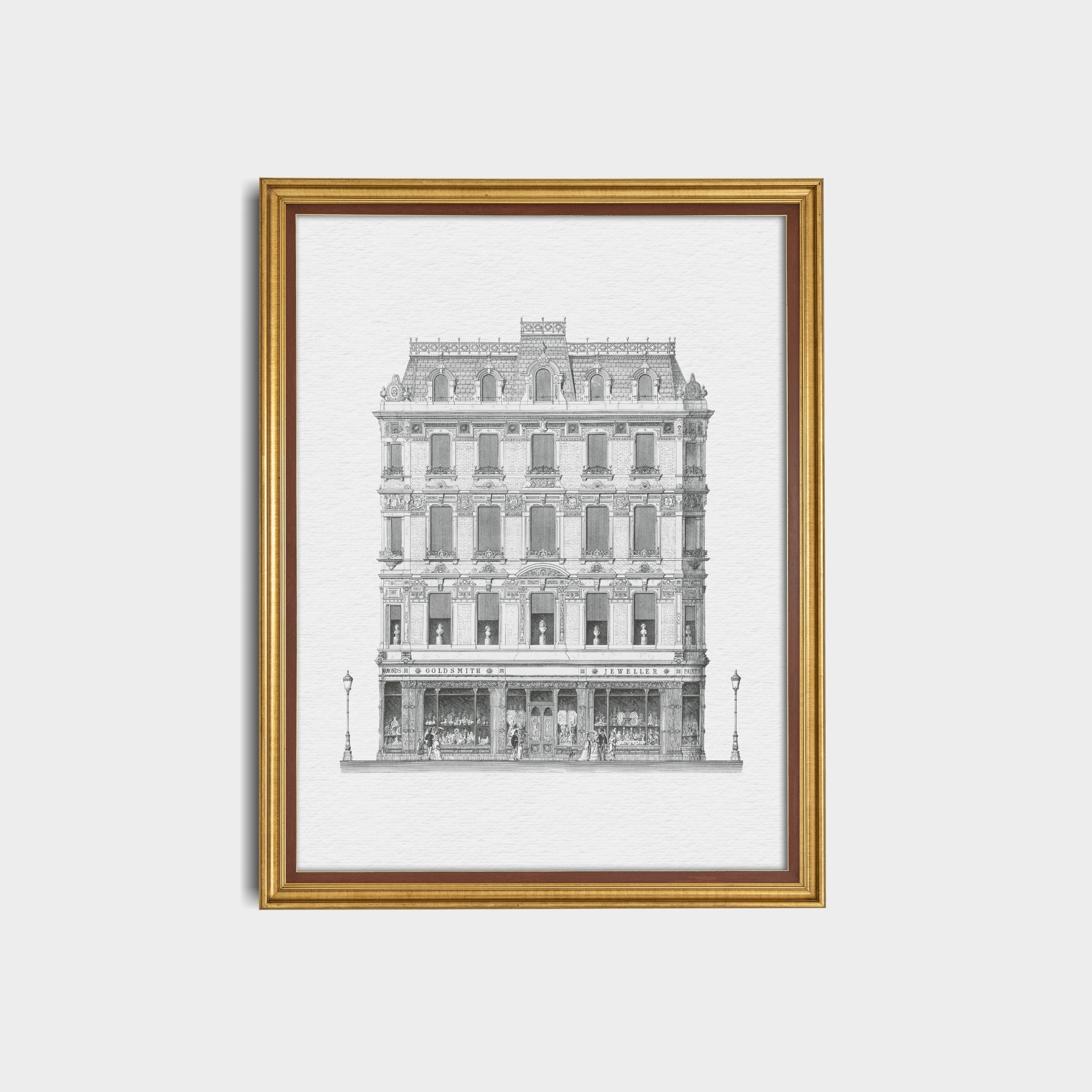 Vintage Architecture Sketch Antique Drawing Print Ink - Etsy