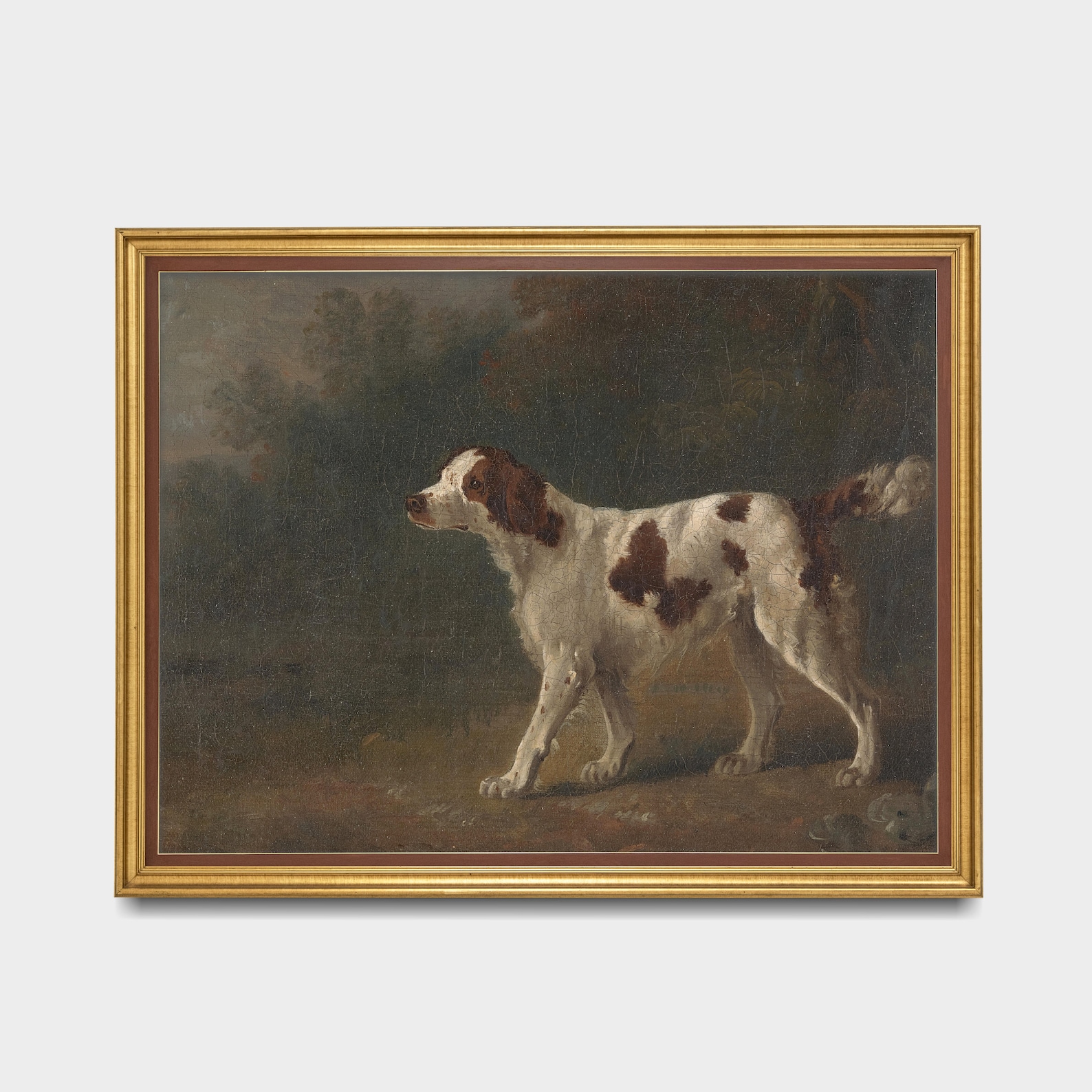 Mailed Print Vintage Dog Painting Antique Animal Print - Etsy