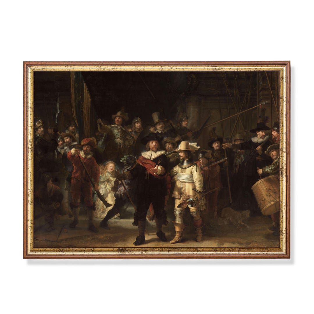 Rembrandt's the Night Watch Print: Dutch Golden Age Fine Art - Etsy