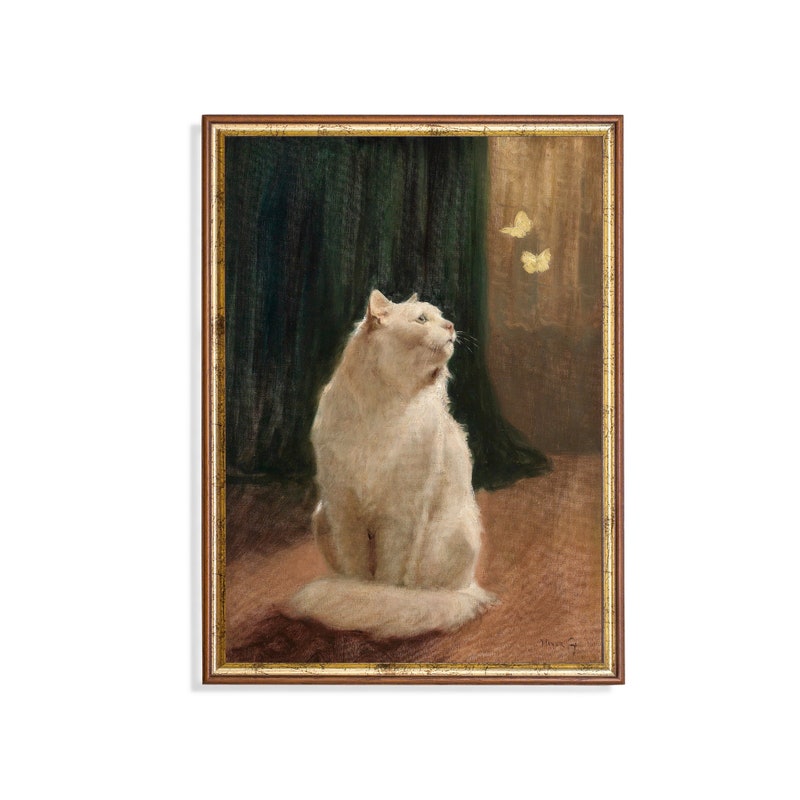 Rustic Cat Art - Etsy
