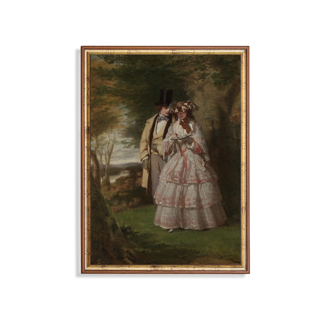 Printed and Shipped | Young Couple Print | Vintage Couple Portrait ...