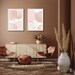 Set of 2 Neutral Prints Boho Wall Art Printable Poster Blush - Etsy
