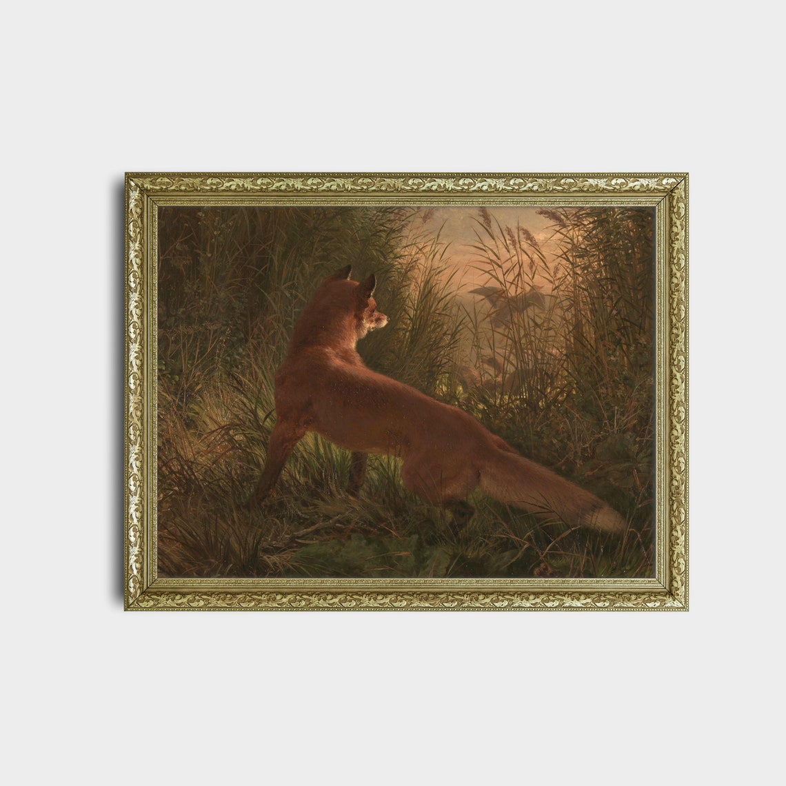 Vintage Fox Painting Antique Animal Print Digital Download - Etsy