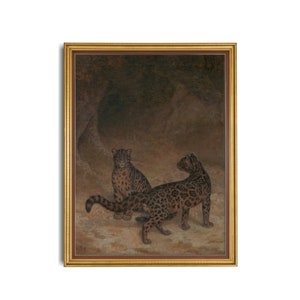 Vintage Leopard Art Print: 19th Century Wildlife Painting - Etsy