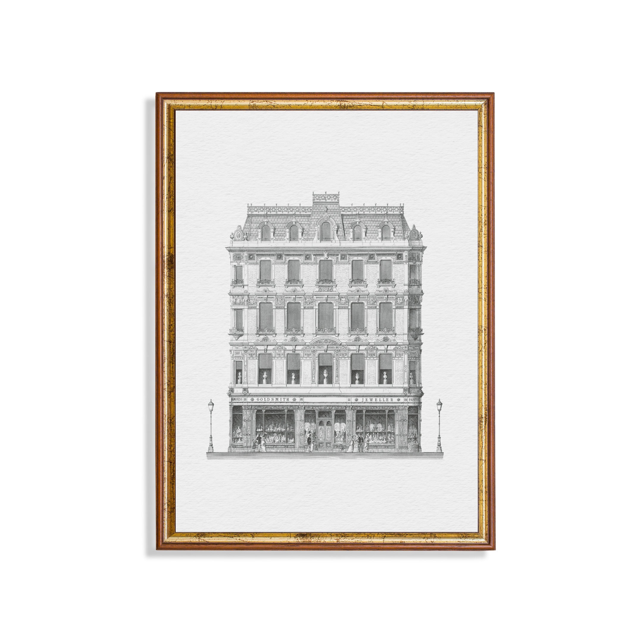 Vintage Architecture Sketch Antique Drawing Print Ink - Etsy