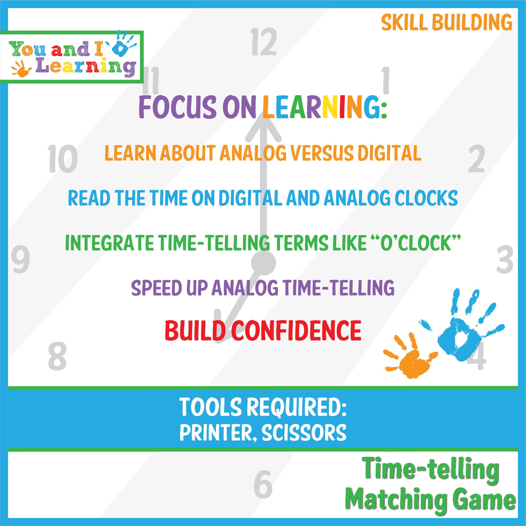 Watch It! Digital and Analog Time Matching Game - Etsy