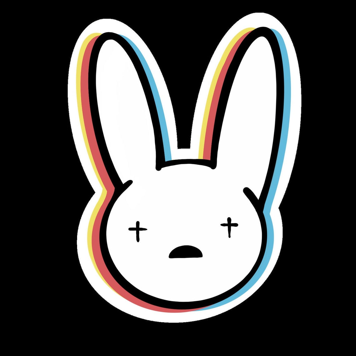 Bad Bunny / El Conejo Malo / Calcomanía / Pegatina portátil / | Etsy