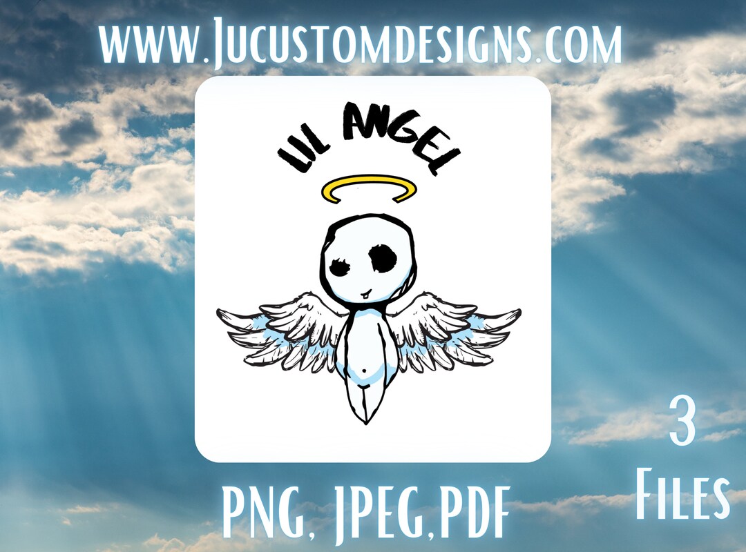 Lil Angel Halloween Image/creepy/angel/wings/sublimation/cute |PNG|JPEG ...