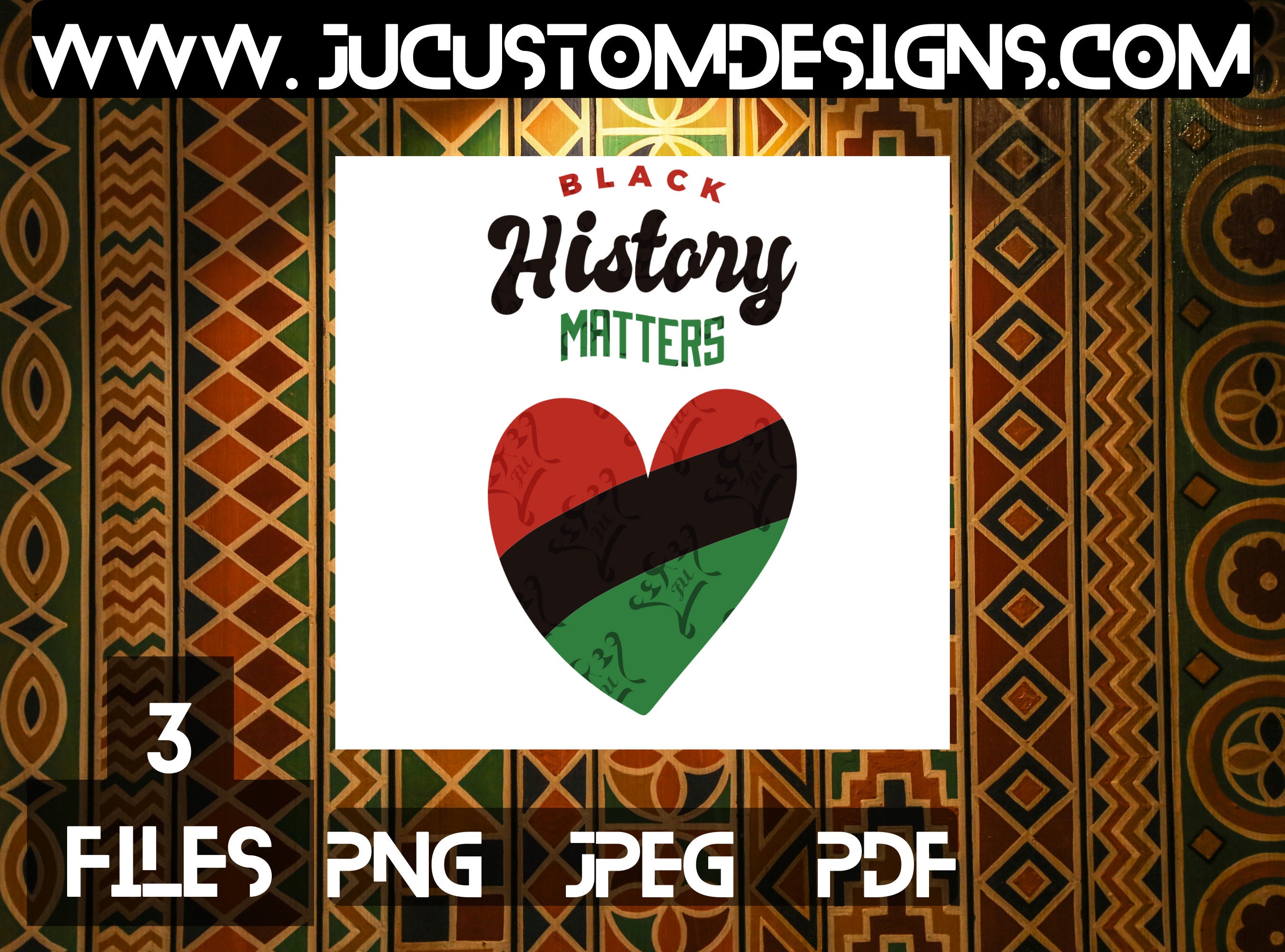 Black History Matters Heart - PNG, PDF, JPEG (digital Download) - Etsy