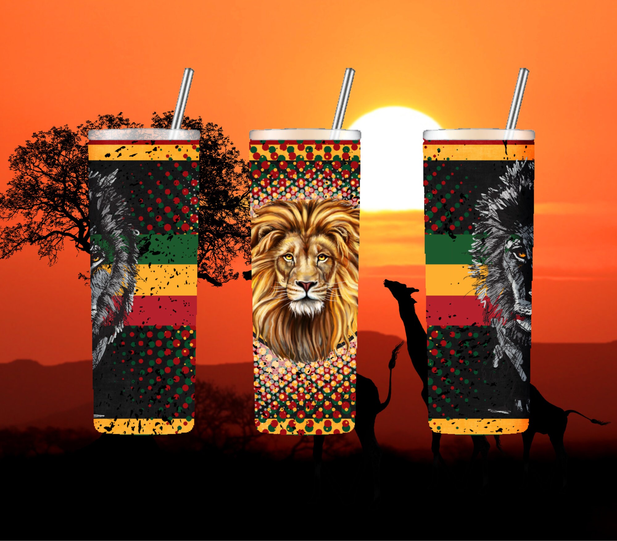 Pan Lion Design Wrap/9.34 Width X 8.18/straight/sublimation/june ...
