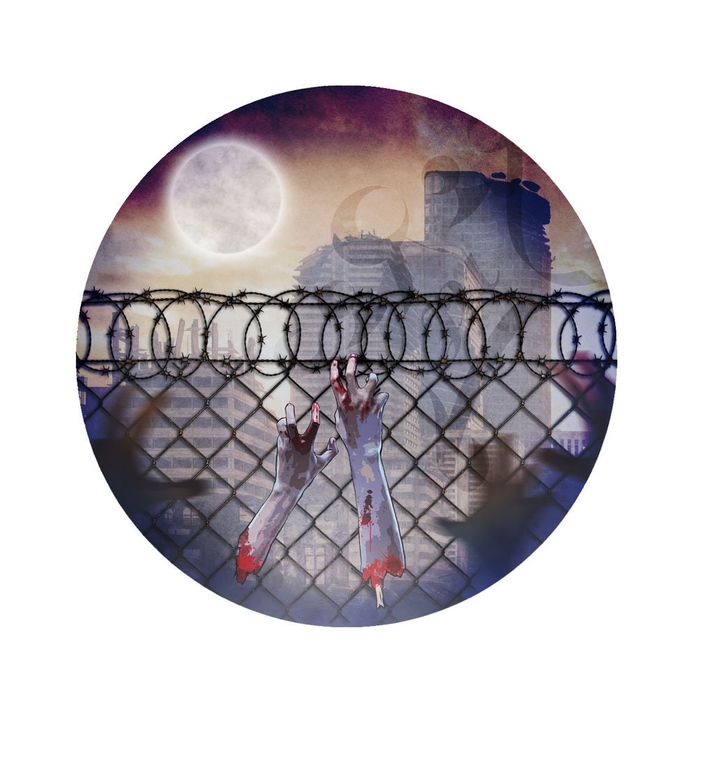 Zombies at the Gate Coaster Design Halloween/zombie/scary/horror ...