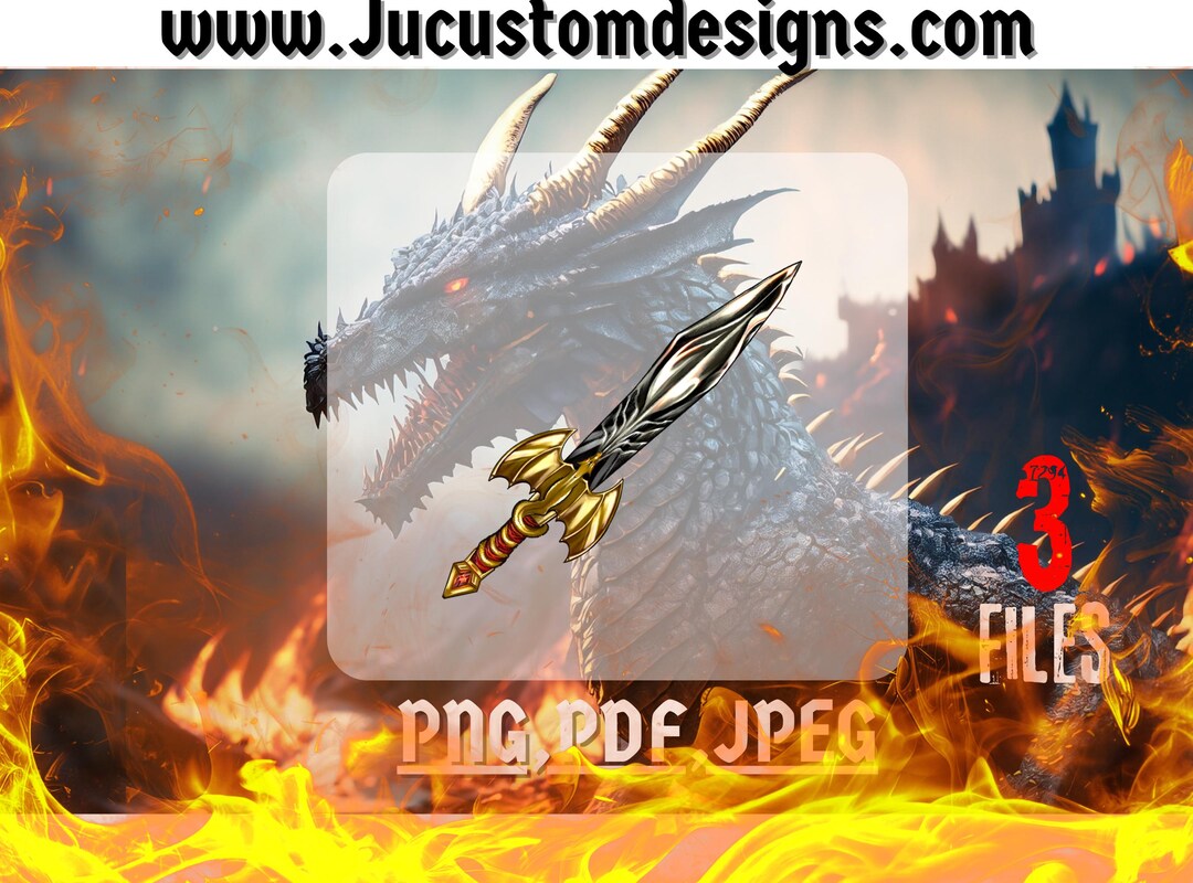 Dragon Scale Sword Digital Download | Fantasy Weapon Art and RPG Asset ...