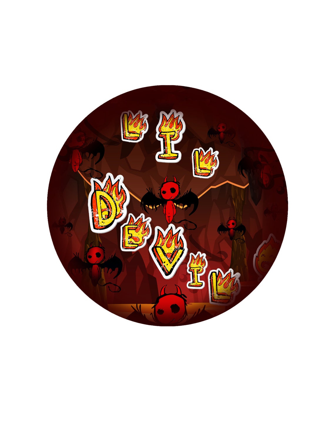 Lil Devil Coaster Design Halloween/devil/cute/wings/hell/sublimation ...