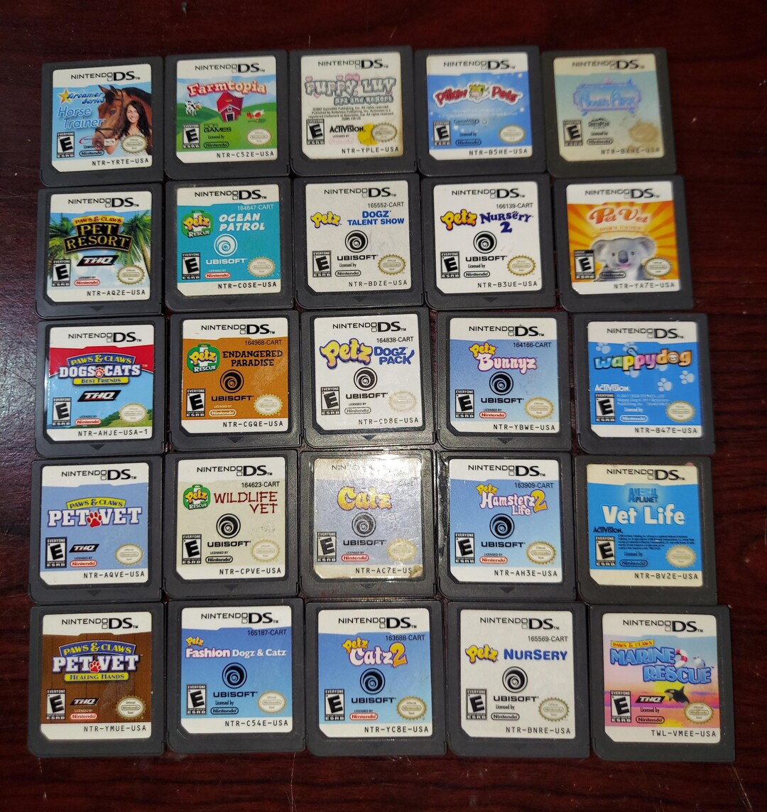 Lot Mixes Nintendo Ds Petz Variety Catz Tigerz Horsez 2 Hamsterz 2 Pet ...