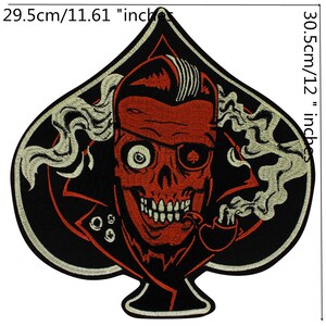 Skeleton Skull Heart Patches Iron on Transfer Stickers Leather Jacket ...