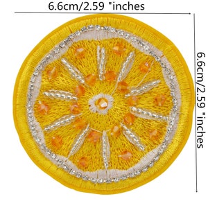 Lemon Beaded Fruit Patches Embroidery Patch Sew on DIY Project ...