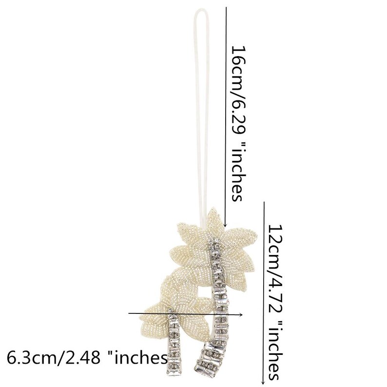 Beaded Patch Charm Bead Palm Tree Hanging Charm Bag Charm Rhinestones ...