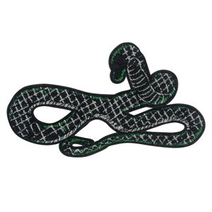 Handmade Artwork Beaded Snake Patches for Jackets, Sew on Snake ...