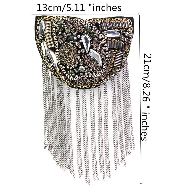 Stage Hosted Banquet Retro Shoulder Epaulettes Brooch Chain Tassel ...