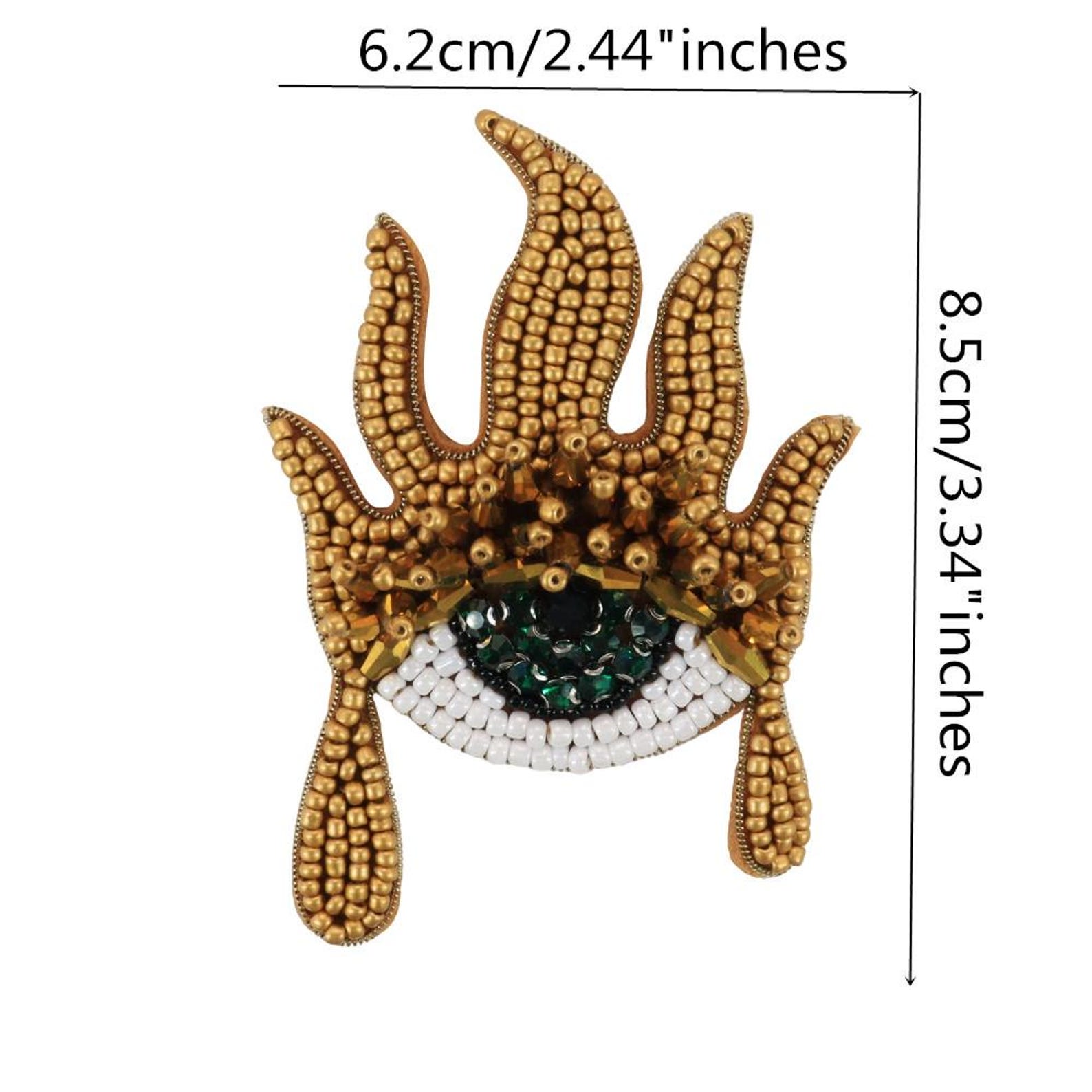 Evil Eye Patches Evil Eye Charm Badges Beaded Crystal Applique Sew on ...