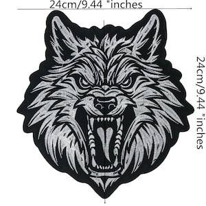 Wolf Head Patch Animal Embroidery Patches Tiger Fabric Patches Iron on ...