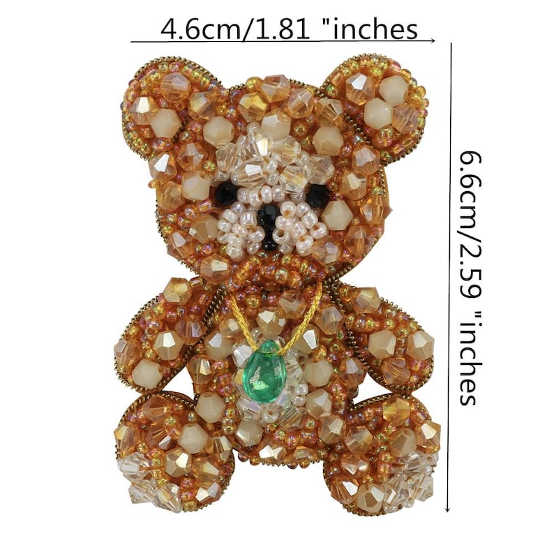 Beaded Patches Sew on Patches Deer, Rabbit, Bear, Bird, Horse Cute Gift ...