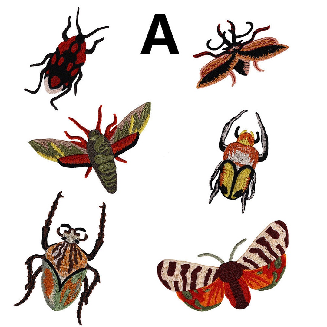 Insect Patches Sew on Patches Embroidered Patches for Jeans Badges ...