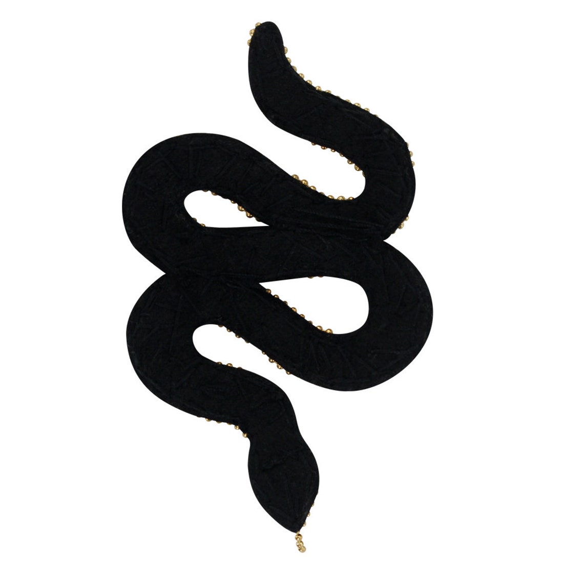 Snake Patches Beaded Flower Snake Badges Applique Motif Sew on - Etsy