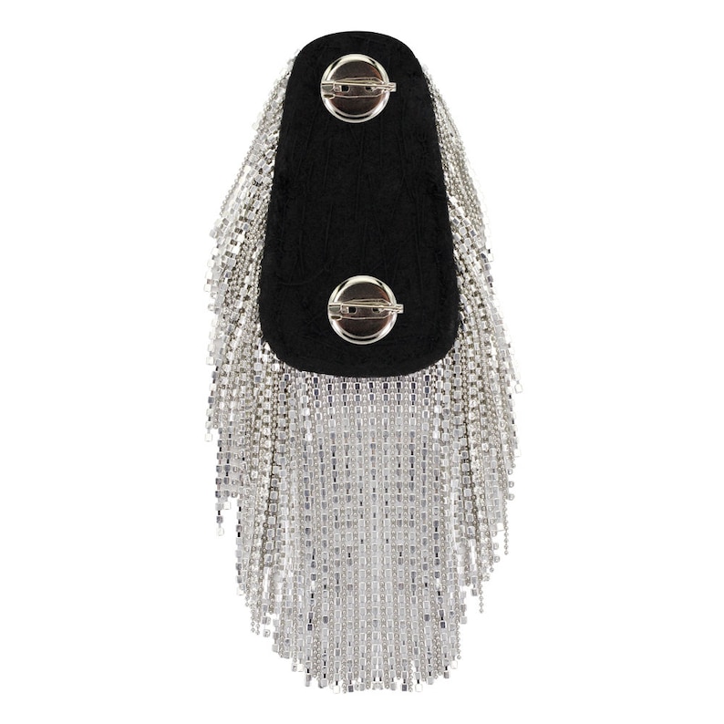 Tassel Epaulettes Shoulder Crystal Chain Fringe Shoulder Badge Brooch ...