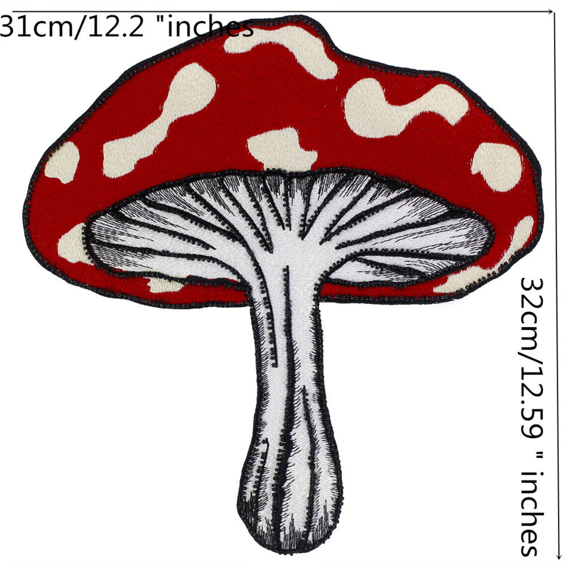 Embroidery Large Mushroom Patches for Clothing Applique DIY - Etsy