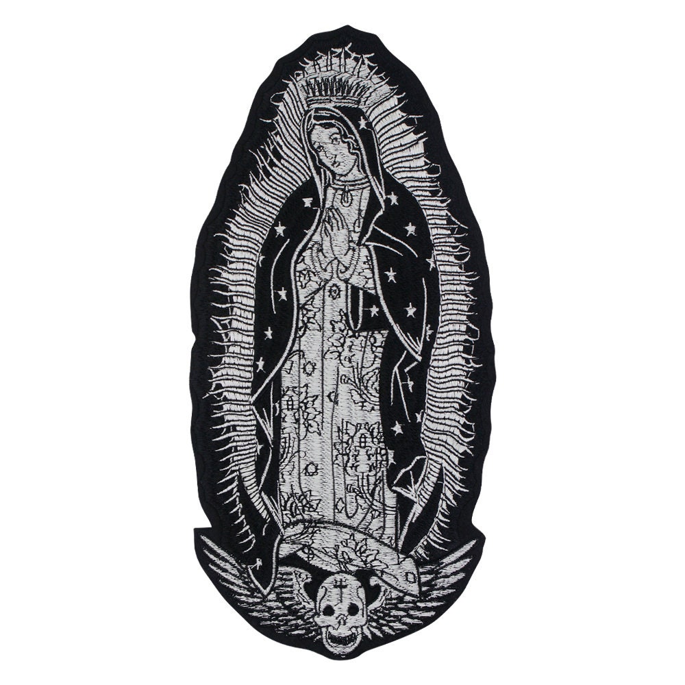 Virgin Mary Large Iron on Patch Embroidered Applique Sewing - Etsy
