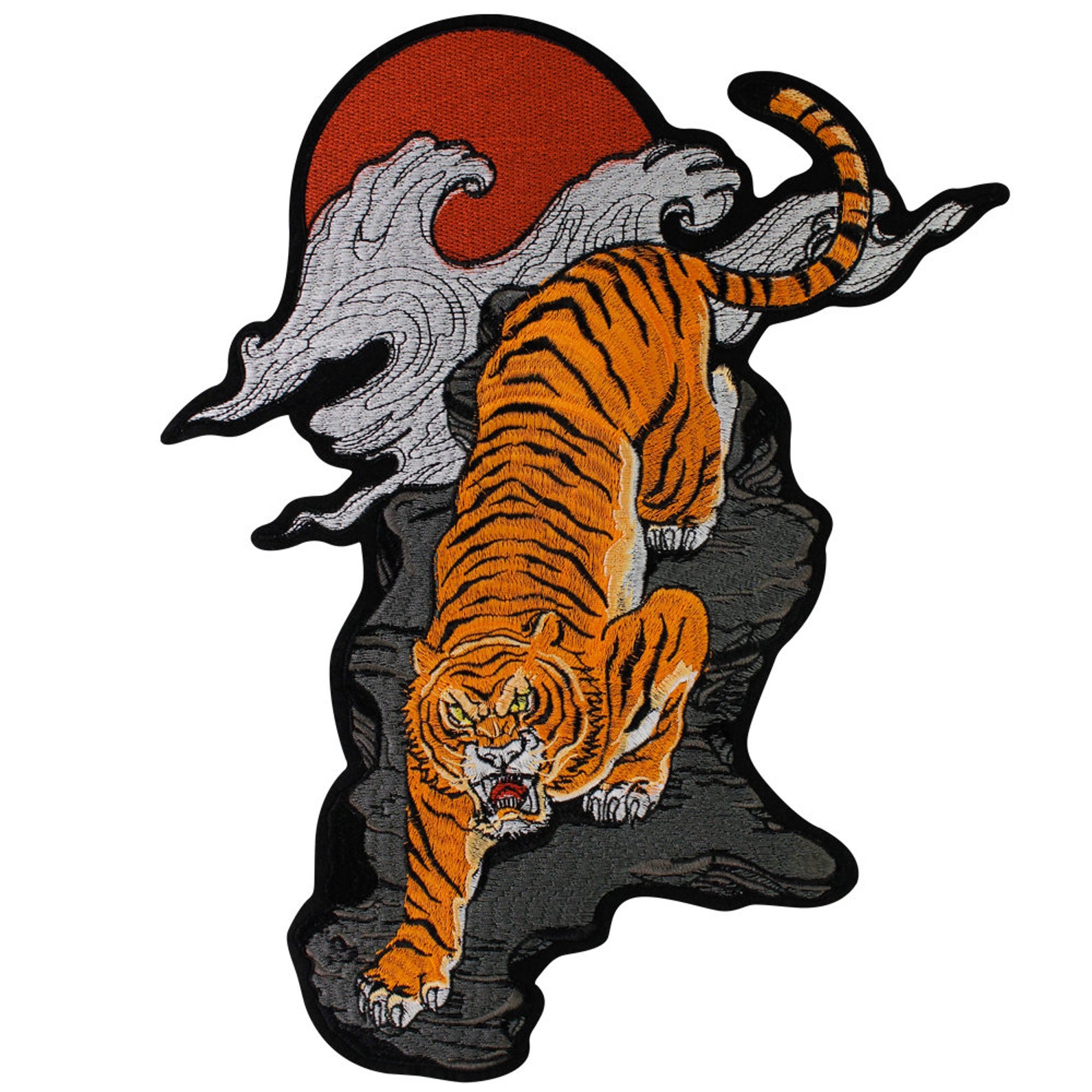 Large Tiger Animal Iron on Patches Clothing Embroidery - Etsy